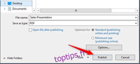 Comment Enregistrer Des Présentations Microsoft Powerpoint Sous Forme De Fichiers Pdf Toptipsfr
