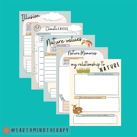Ecotherapy Wellness Workbook Etsy