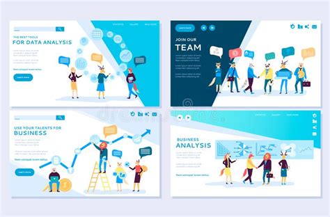 Set Of Web Page For Distance Education E Learning Online Courses Tutorials Web Page Vector