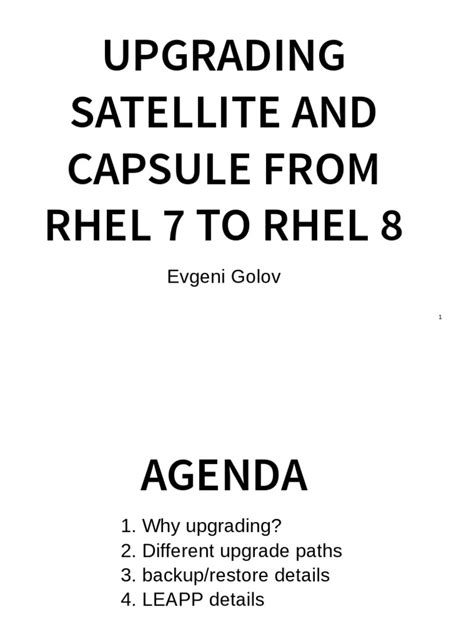 Upgrading Satellite And Capsule From Rhel 7 To Rhel 8 Hackmd Download Free Pdf Booting