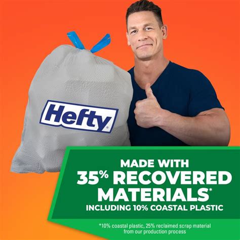 Hefty Ultra Strong Trash Bags Made 35 With Recovered Materials