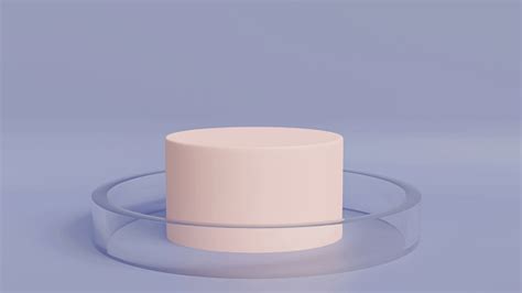 3d 연단 파스텔 컬러 라운드 제품 디스플레이 빨간색 배경3d 렌더링 그림 강단에 대한 스톡 사진 및 기타 이미지 강단 디지털 생성 이미지 모던 양식 Istock