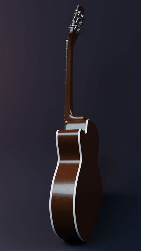 Acoustic Guitar 3d Animated Cgtrader