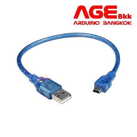 Mini Usb Cable Usb 20 A To Usb Mini B 30 Cm Agebkk จำหน่ายและนำเข้า Arduino Board Sensor