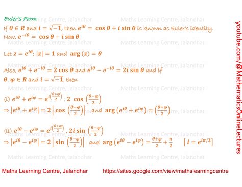 class 11 chapter 5 complex numbers and quadratic equations euler form