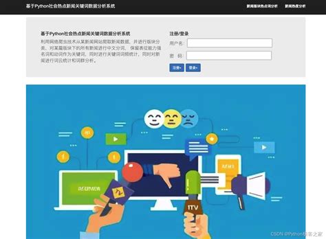 基于python热点新闻关键词数据分析系统 基于python的社会热点新闻关键词挖掘与分析源码 csdn博客