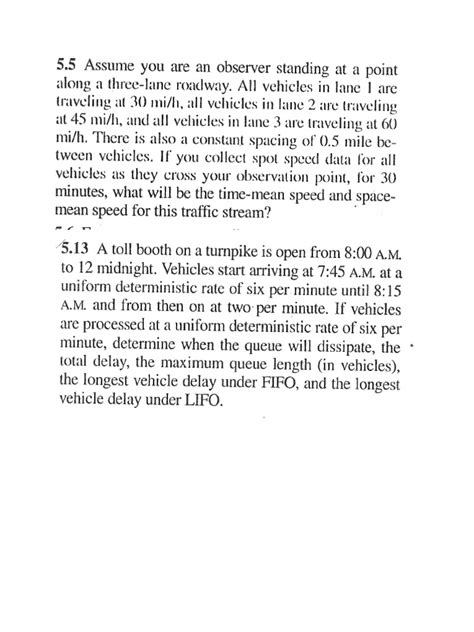 Assignment Regarding Traffic Stream And Queuing Pdf