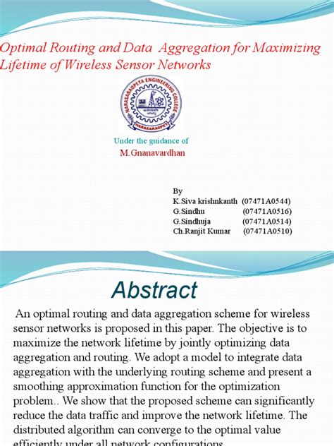 Optimal Routing And Data Aggregation For Maximizing Lifetime Of Wireless Sensor Networks Pdf