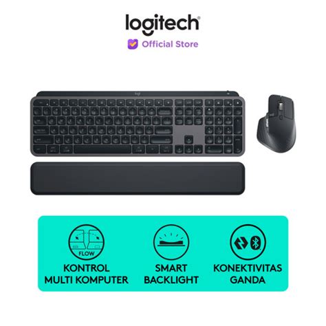Promo Logitech MX Keys S Combo MX Keys S MX Master 3S Dengan Palm Rest Cicil 0 3x