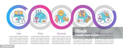 추천 보상 벡터 인포 그래픽 템플릿입니다 비즈니스 프리젠 테이션 디자인 요소 5단계 와 옵션을 갖춘 데이터 시각화 프로세스 타임