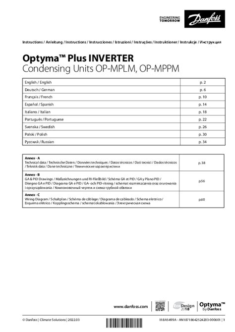 Optyma Plus Inverter Condensing Units Installation And Servicing Instructions