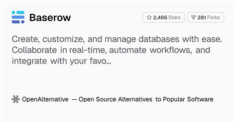 Baserow Open Source Alternative To Airtable Glide And Softr