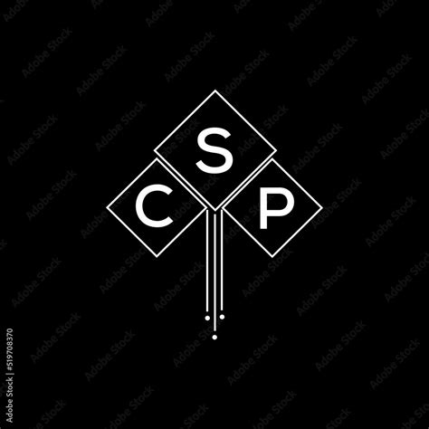 csp letter logo design with white background in illustrator csp vector