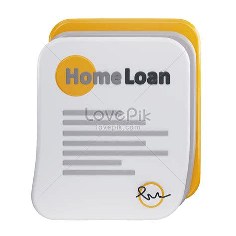 서명 아이콘이 있는 주택 대출 계약 용지 3d 렌더링 벡터 일러스트 Png 일러스트 무료 다운로드 Lovepik