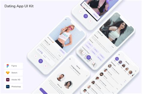 Dating App UI Kit Graphic By Betush Creative Fabrica