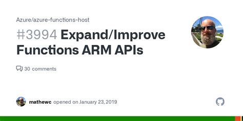 Expand Improve Functions ARM APIs Issue Azure Azure Functions Host GitHub