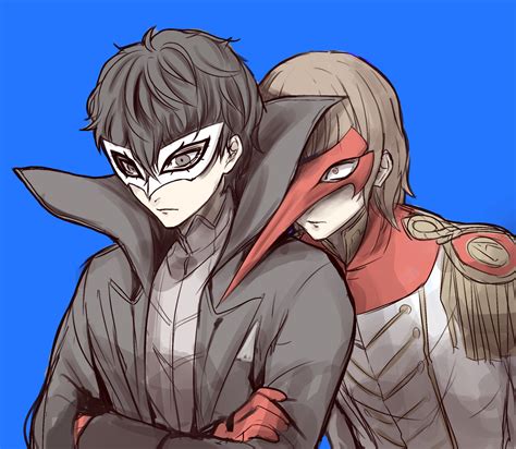 Amamiya Ren And Akechi Gorou Persona And 1 More Drawn By Igusaharu