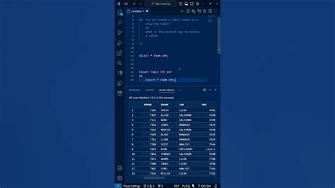 Create A Table Based On An Existing Table Youtube