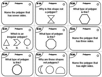 Polygons Task Cards By Science Spot Teachers Pay Teachers