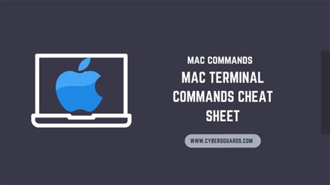 Mac Terminal Commands Cheat Sheet Cybers Guards