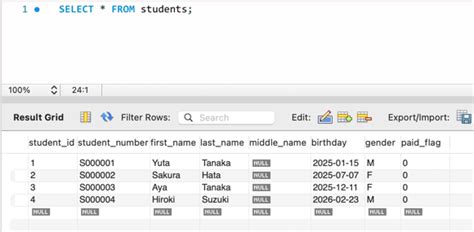 Mysql で他のテーブルからテーブルを作成 Create Table Select Mysql の基礎 Mysql 入門