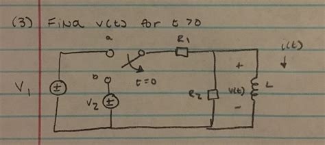 Solved Find V T For T 0 Chegg Com