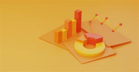 재무 데이터 분석 및 비즈니스 성장은 노란색 배경에 원형 차트와 막대 그래프가 있습니다 3d 아이소메트릭 벡터 일러스트레이션 사진 Unsplash의 사업 이미지