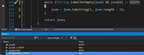 C Char To Int Comparison Behaves Differently In Code And Debugger Watch Window In Vs