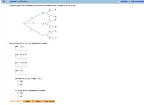 Solved The Accompanying Tree Diagram Represents An Chegg Com