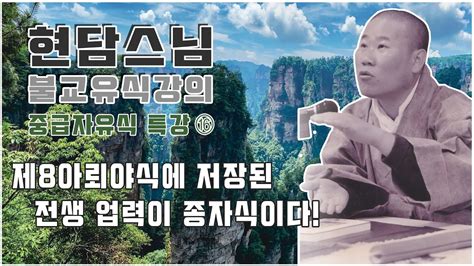 중급유식강의⑯ 제8아뢰야식에 저장된 업력은 종자식 2023년 5월 31일 Youtube