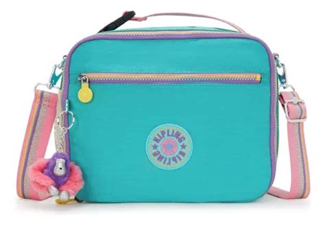 Lancheira Kipling Térmica Ermy Azul Celeste Liso Parcelamento Sem Juros