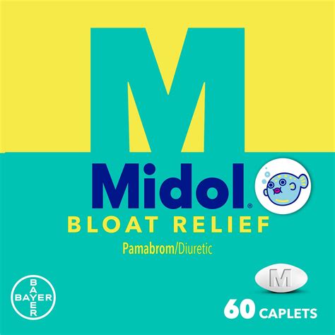 Midol Bloat Relief Bloating Relief Caplets 60 Count Walmart