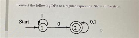 Solved Convert The Following DFA To A Regular Expression Chegg Com