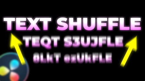 Text Shuffle Effect In Davinci Resolve 18 Scramble Text Animation
