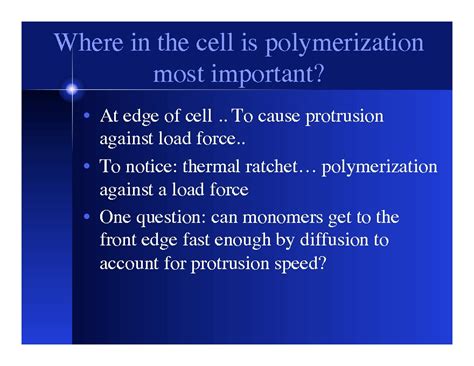 Introduction To Polymerization Kinetics