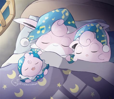 Asakirirokuyu Igglybuff Jigglypuff Wigglytuff Wigglytuff Bedtime Nintendo Pokemon