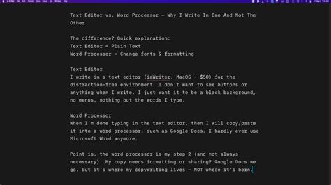 Howard Tseng On Linkedin Text Editor Vs Word Processor — Why I Write In One And Not The Other The…