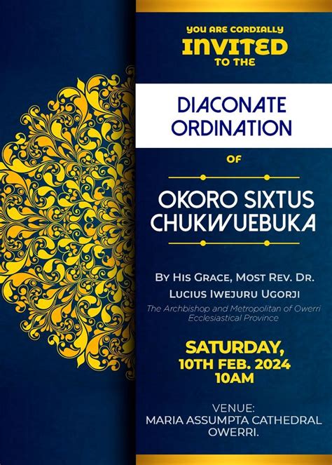 Ordination Invitation Design Save The Date Invitations Invitation