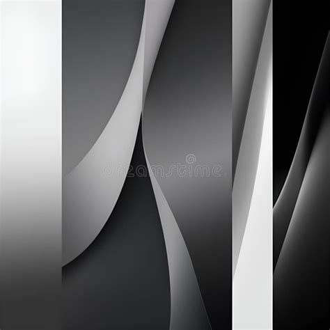 Abstract Art Images In Black And White Tones That Give A Feeling Of Calm And Simplicity Stock