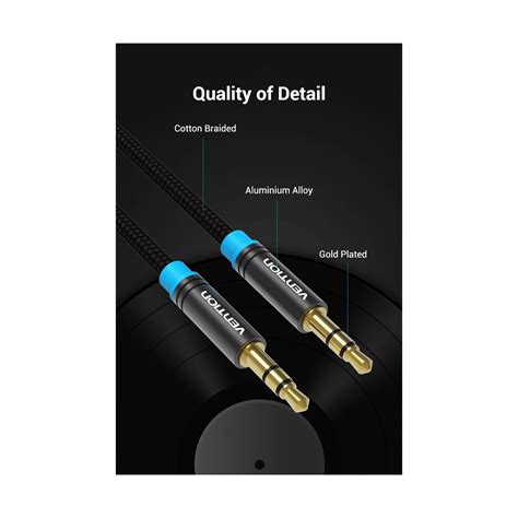 Vention P350AC500-B-M 3.5mm Male to Male Cable Price in BD | Ryans