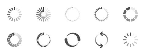 다운로드 기호 세트 로드 아이콘 세트 로드 시스템 데이터 로드 로딩 바 컴퓨터를 고정합니다 벡터 스톡 일러스트레이션 벡터 일러스트 레이 션 0명에 대한 스톡 벡터 아트 및