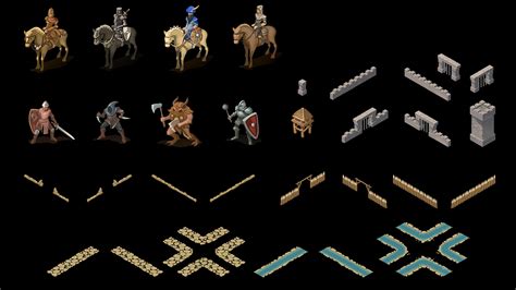 Artstation Isometric Fantasy Tiles Game Assets