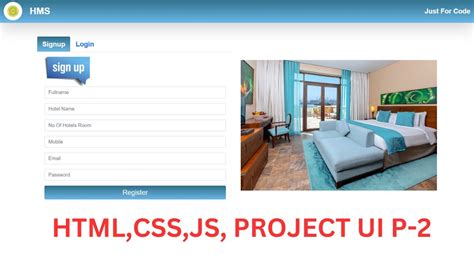 Part 2 Javascript Project Hotel Management System Html Css Javascript Project In Hindi