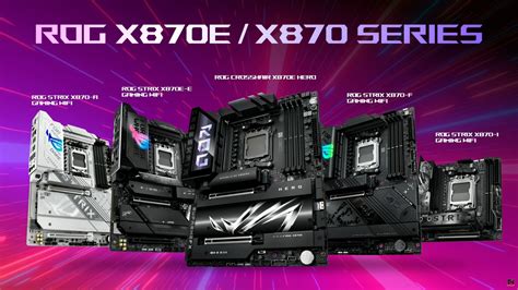 Asus Intros Next Gen X870e And X870 Motherboards Rog Crosshair X870e Hero Mini Itx Rog Strix