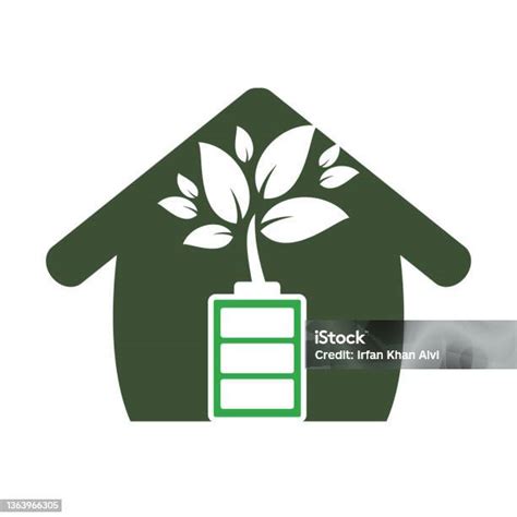 에코 네이처 홈 및 배터리 로고 템플릿 디자인 일러스트 디자인 0명에 대한 스톡 벡터 아트 및 기타 이미지 0명 건축물
