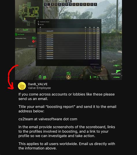 Official Instruction From Valve How To Report Bot And Boosting Lobbies