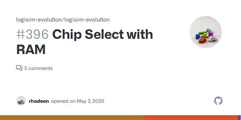 Chip Select With Ram · Issue 396 · Logisim Evolution Logisim Evolution · Github