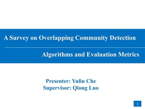 Overlapping Community Detection Survey Pdf Social Networking Internet