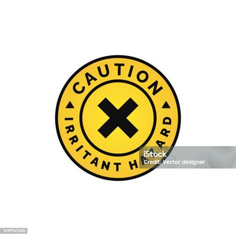 Vektor Desain Simbol Peringatan Peringatan Bahaya Iritan Ilustrasi Stok