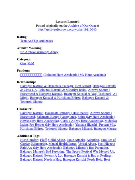 lessons learned pdf